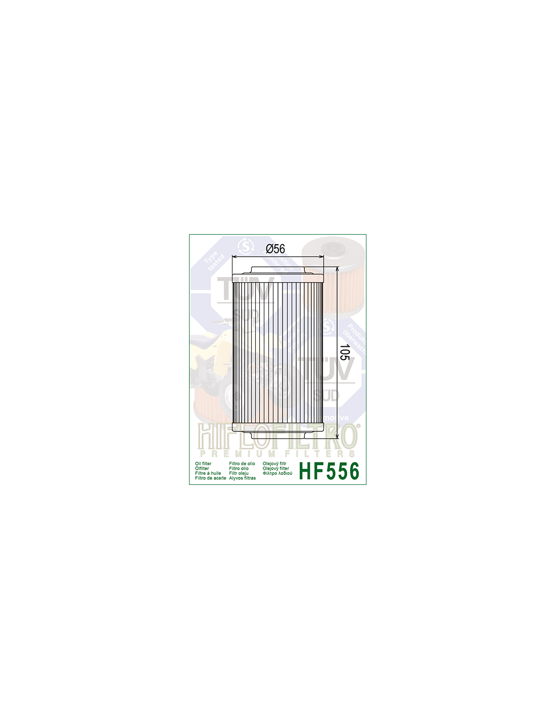 HiFlo oljefilter HF556