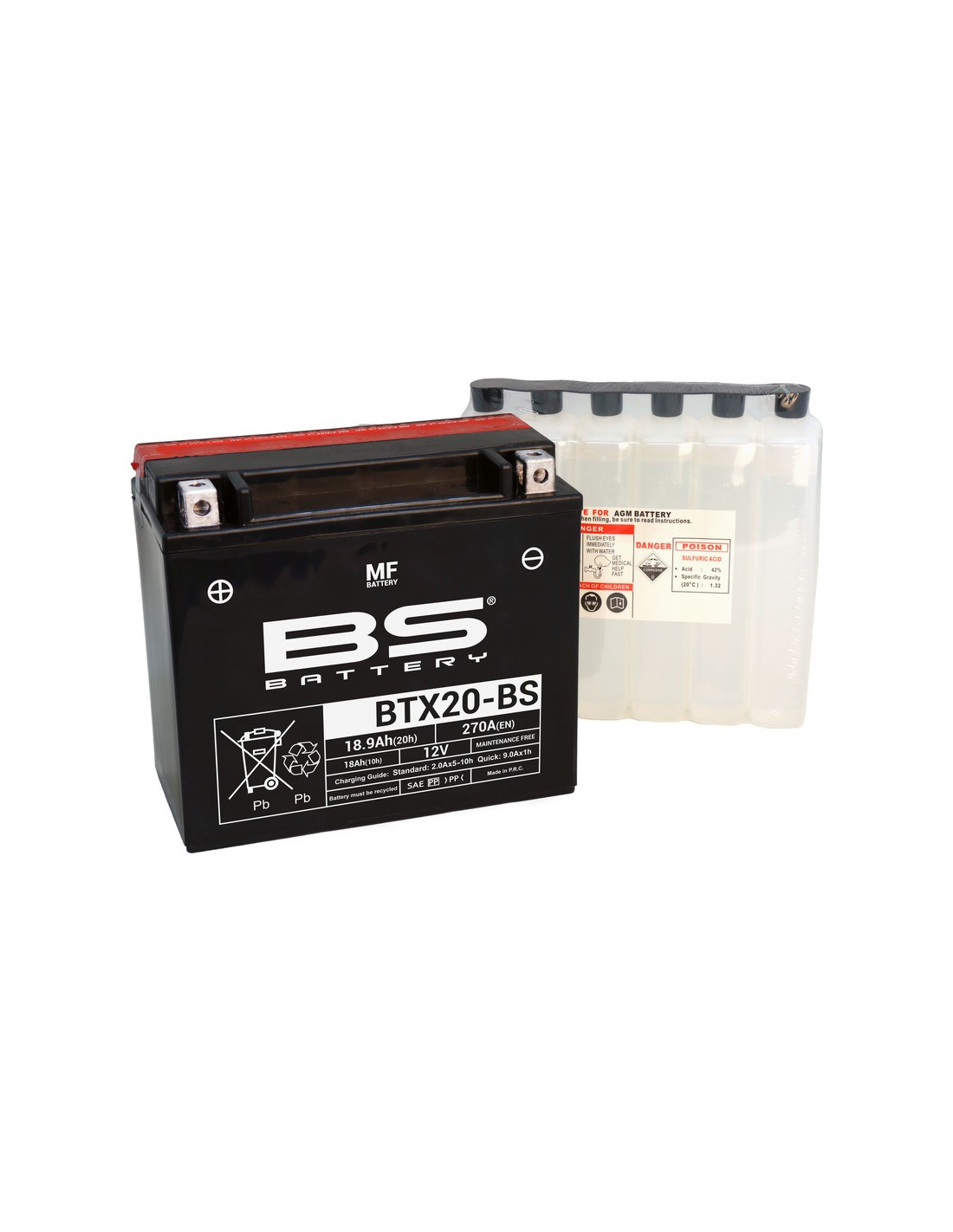 BS Battery BTX20-BS MF (cp) Mainteance Free